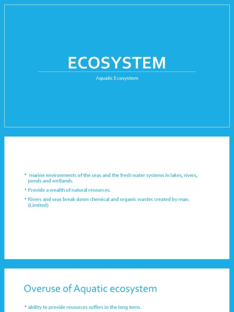 Aquatic Ecosytem Pdf Aquatic Ecosystem Ecosystem