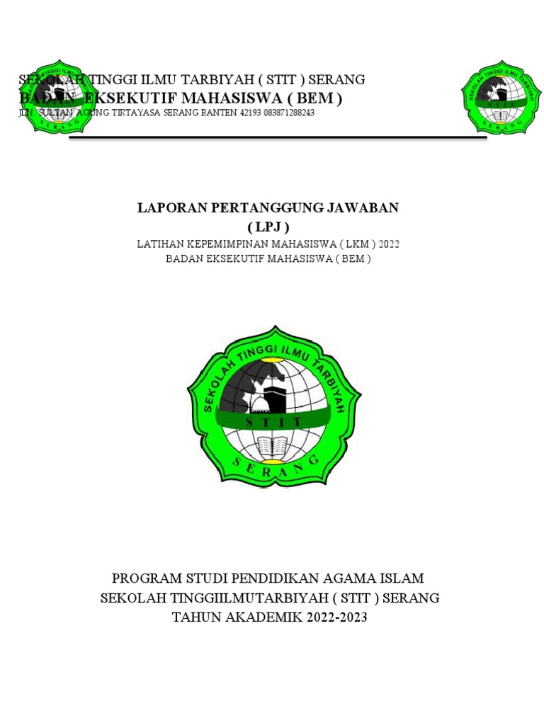 LPJ Latihan Kepemimpinan Mahasiswa 2022 | PDF | Karier & Perkembangan ...