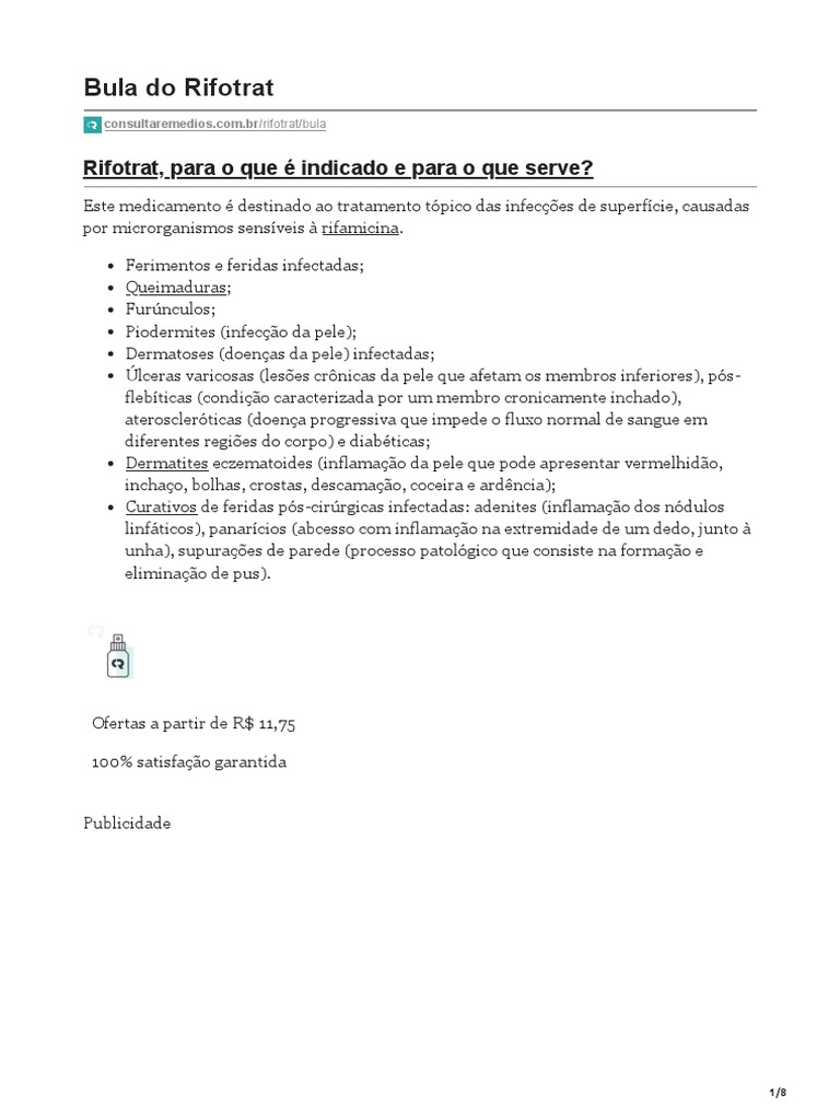 Indicações e Uso do Rifotrat Spray | PDF | Infecção | Gravidez