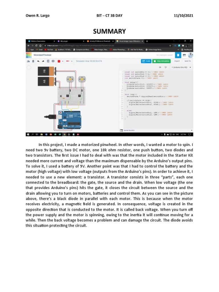 Summary Motorized Pinwheel | PDF