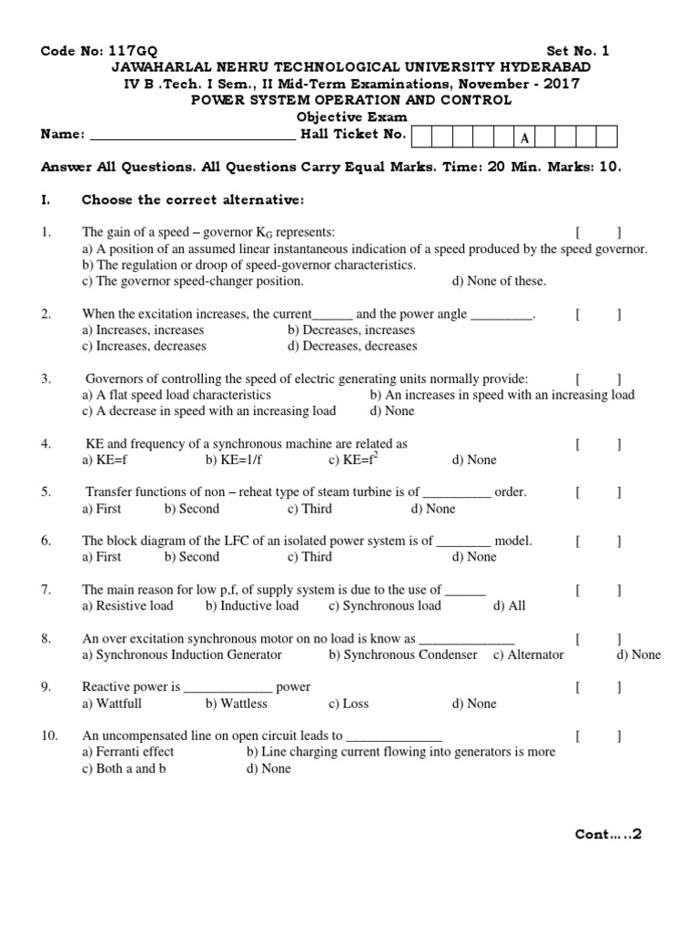 117gq Power System Operation And Control Pdf Electric Generator
