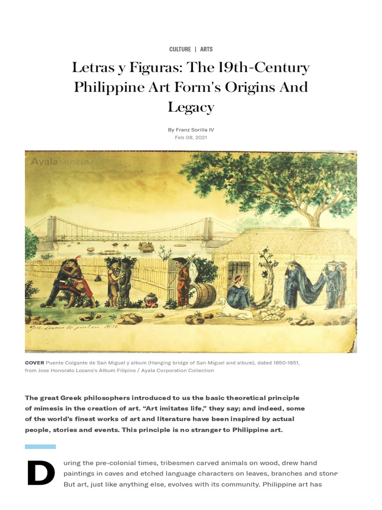 Letras y Figuras - The 19th-Century Philippine Art Form's Origins | PDF ...