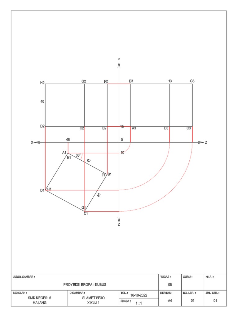 Proyeksi Kubus 3 | PDF