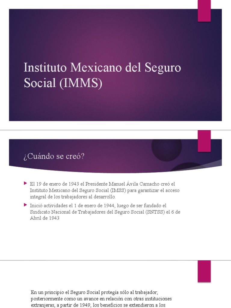 Instituto Mexicano Del Seguro Social (IMMS) | PDF | Seguro | México