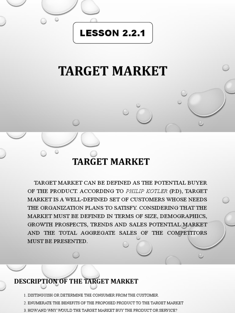 Understanding Target Markets | PDF | Market (Economics) | Retail