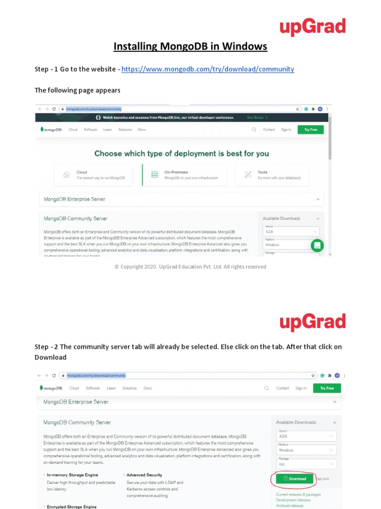 Installing MongoDB in Windows | PDF | Business | Computers