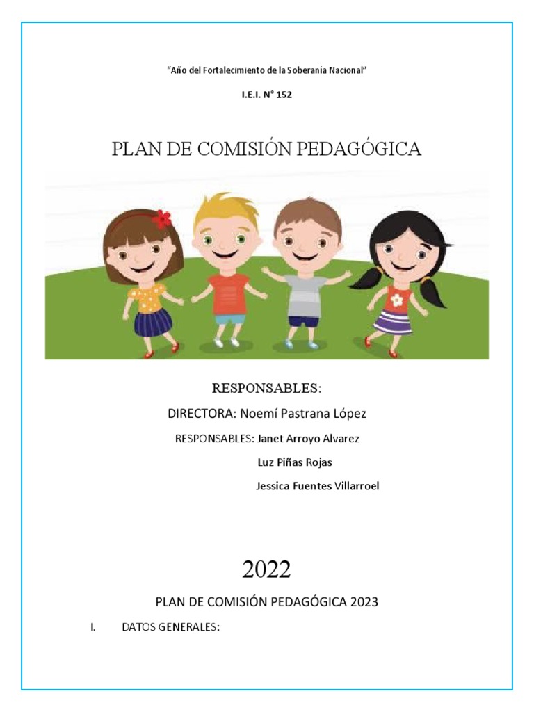 Plan de Comision Pedagogica 2023 | PDF | Evaluación | Salón de clases