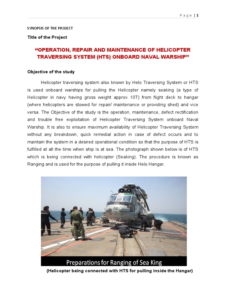 Helicopter Traversing System Maintenance | PDF | Ships | Helicopter