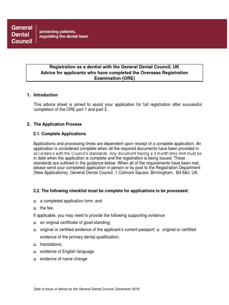 Overseas Dentists: GDC Registration Guide | PDF | Notary Public | Justice