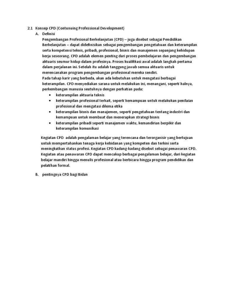 Konsep CPD | PDF