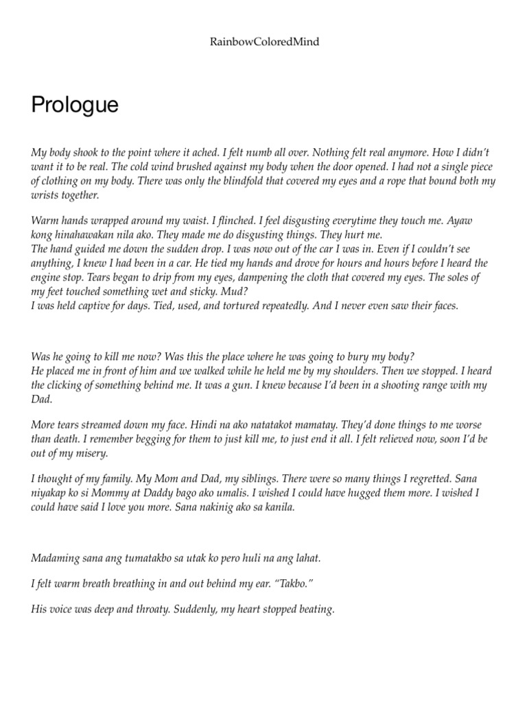 Prologue: Rainbowcoloredmind | PDF