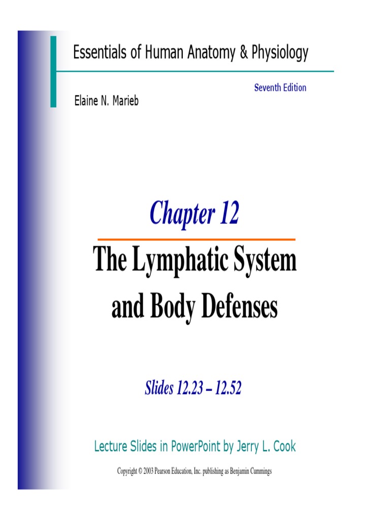 Lymphatic System and Body Defenses 1cdnedlio N Marieb Chapter 12 The ...