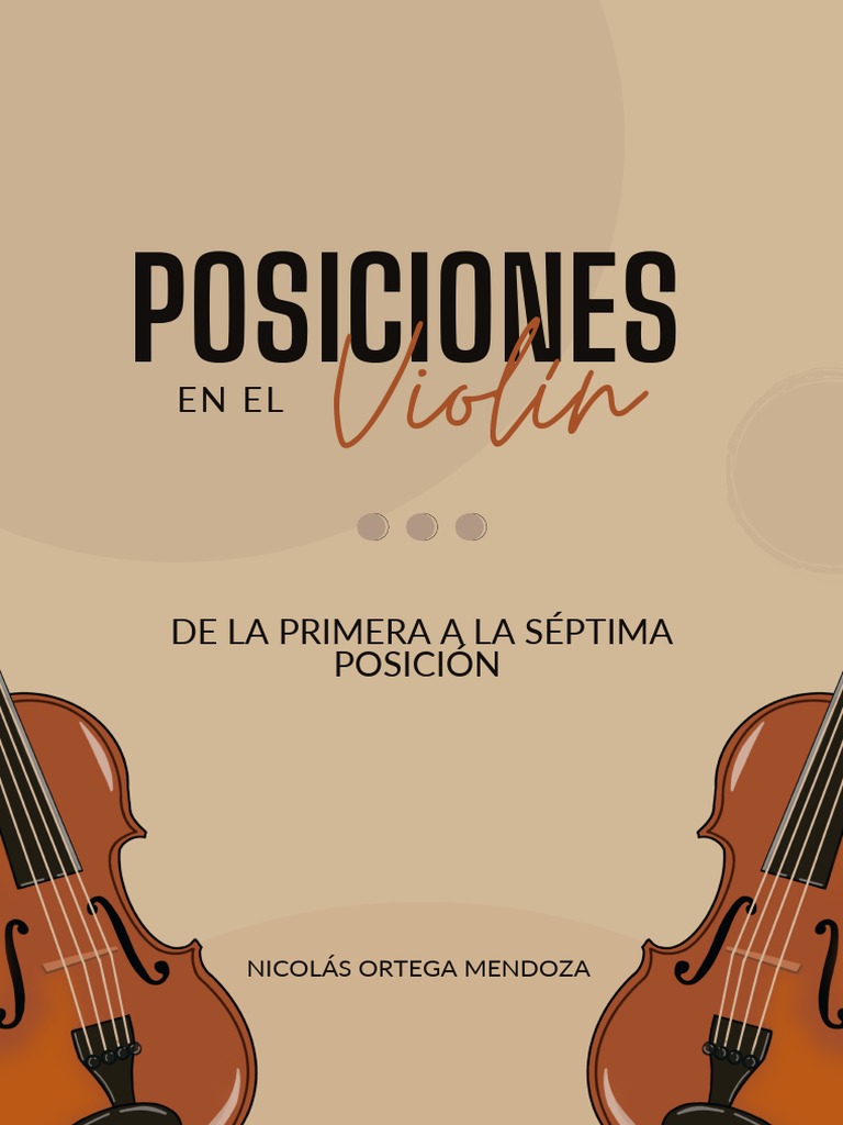 Diagrama de las posiciones del violín desde la primera hasta la séptima ...