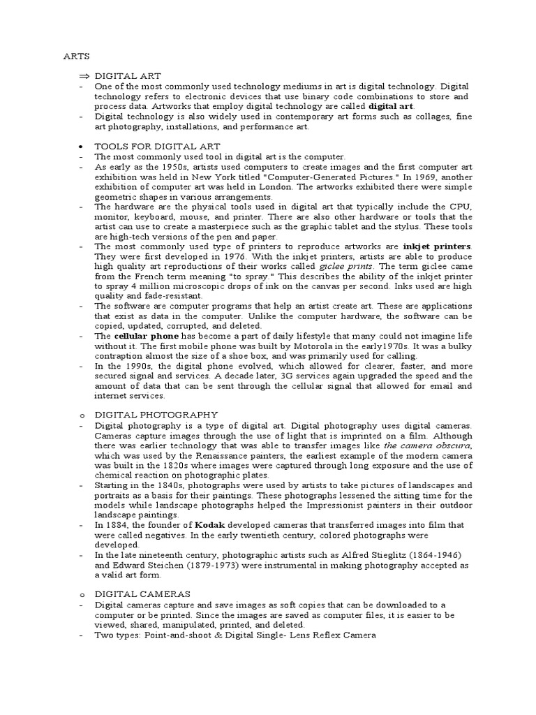 Digital Art Reviewer | PDF | Camera | Printer (Computing)