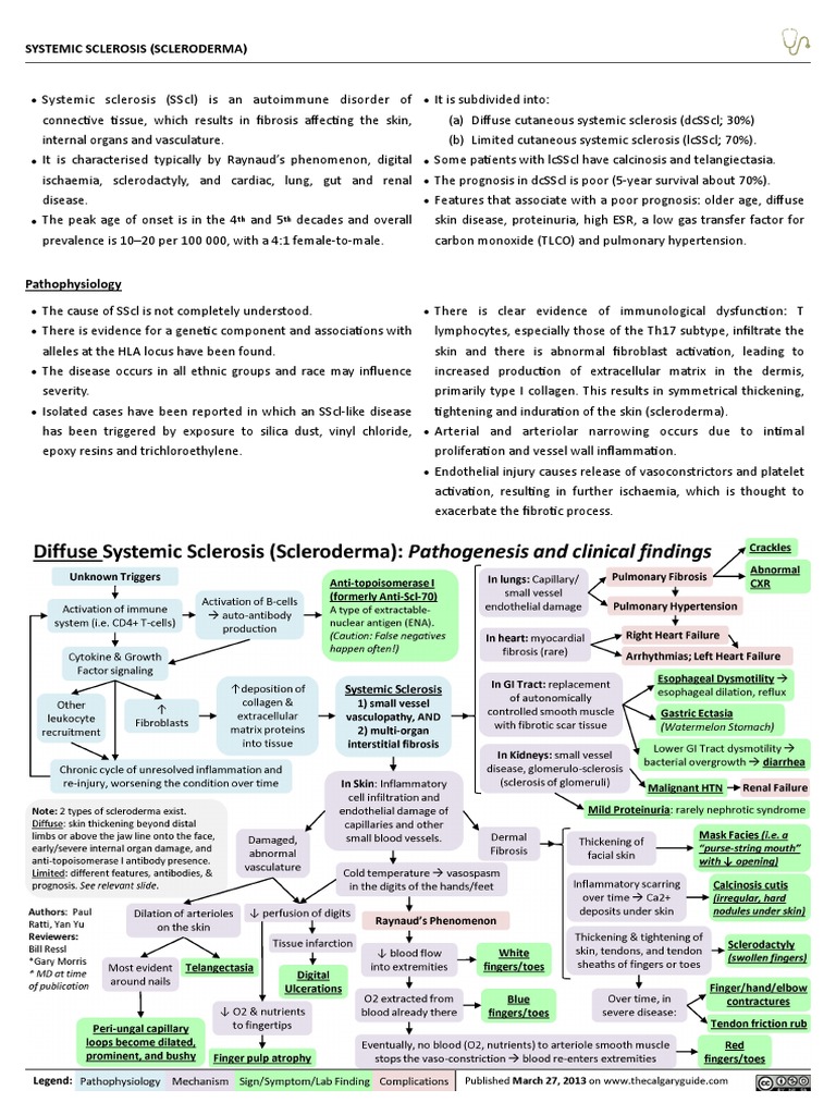 Systemic Sclerosis (Scleroderma) | PDF | Causes Of Death | Diseases And Disorders