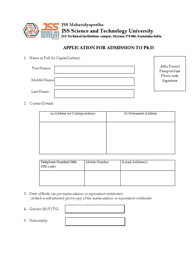 PH D - Application 01 | PDF | Doctor Of Philosophy | Engineering