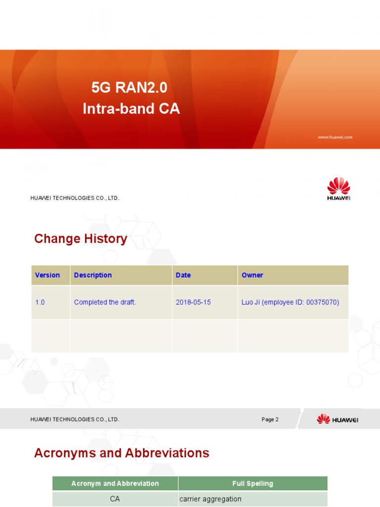 5G RAN2.0 Training Course-Intra-band CA | PDF | Telecommunications ...