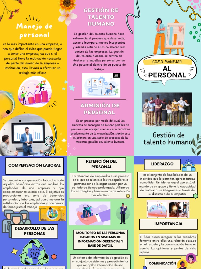 Triptico de Manejo de Personal | PDF | Gestión del talento | Liderazgo