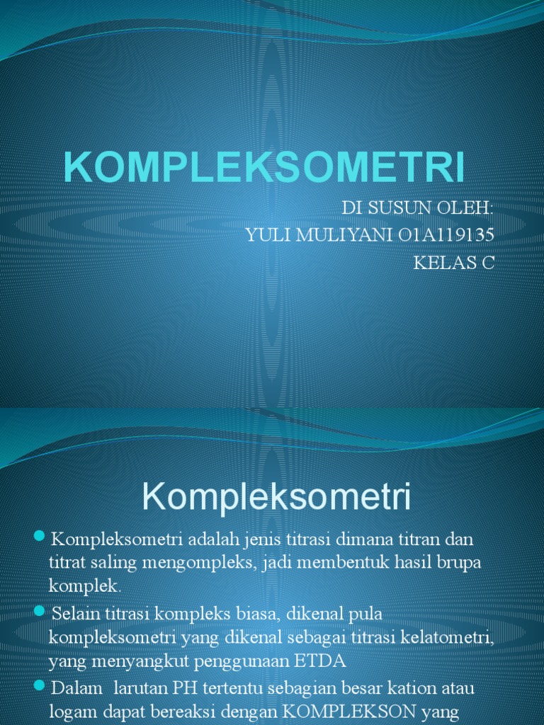 KOMPLEKSOMETRI | PDF