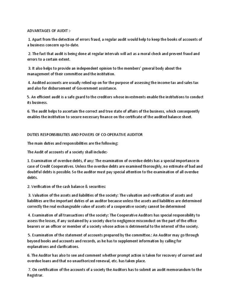 Report Cooperative | PDF | Audit | Valuation (Finance)