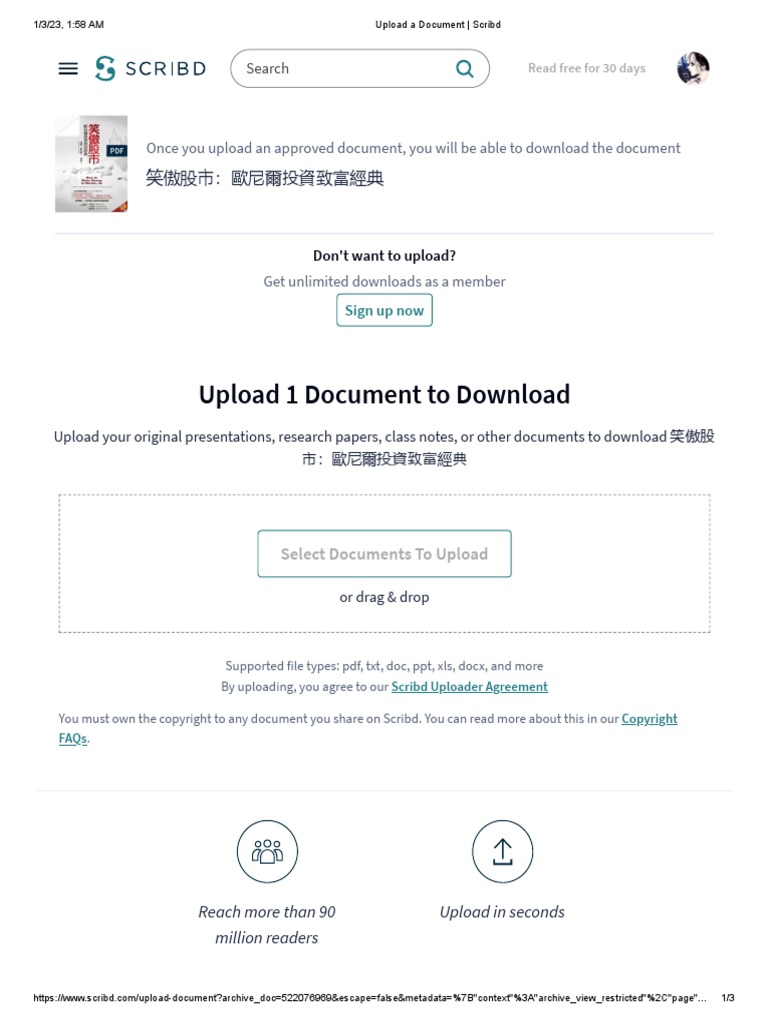 Upload A Document - Scribd | PDF | Scribd | Information Age