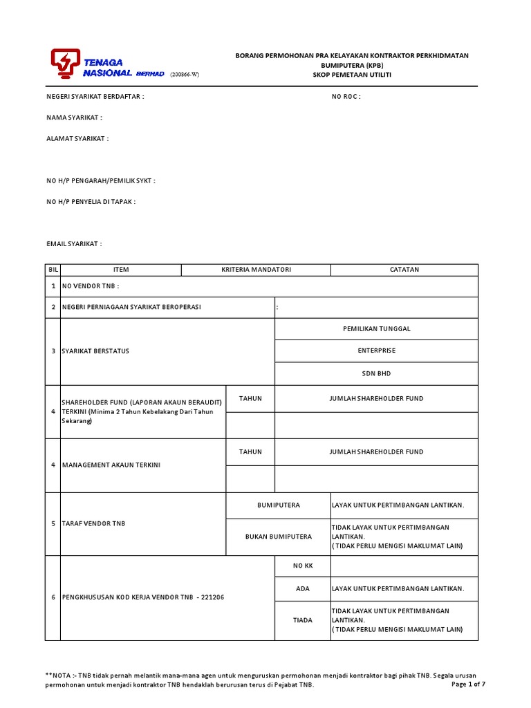 01 Borang Semakan Permohonan KPB - UMAP | PDF