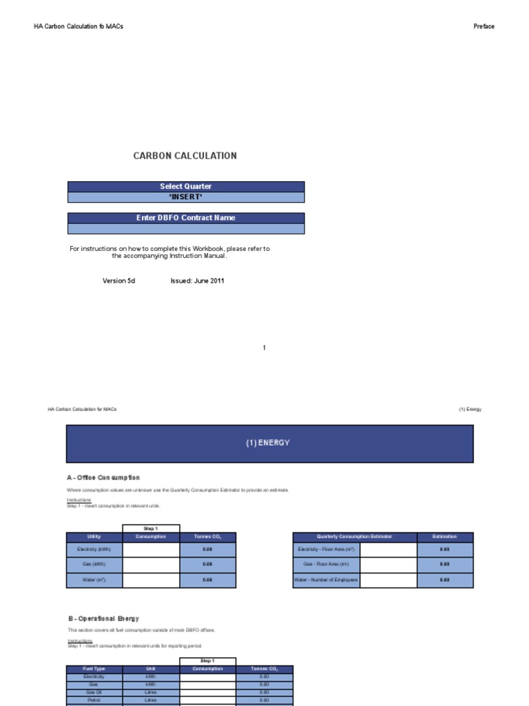 DBFO HA Carbon Calculation Spreadsheet | PDF | Waste | Construction Aggregate