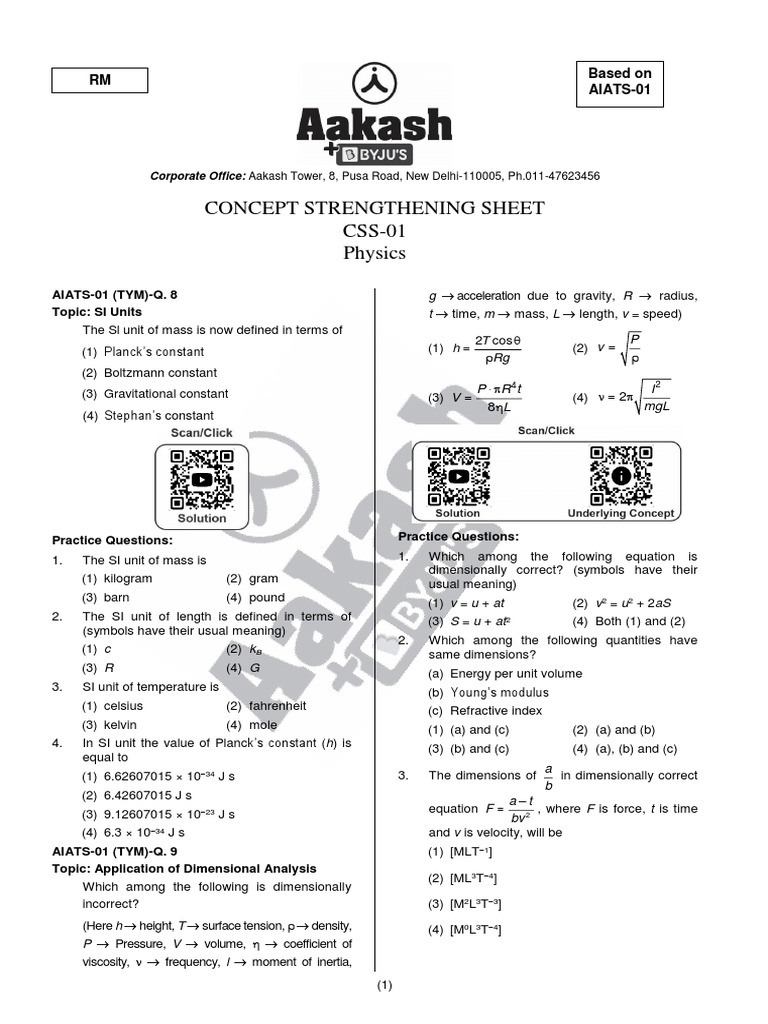 Concept Strengthening Sheet (CSS-01) Based On AIATS-01 RM | PDF ... Concept Strengthening Sheet (CSS-01) Based On AIATS-01 RM | PDF ...