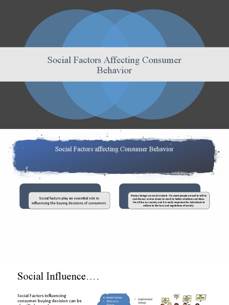 Social Factors Influencing Consumer Behavior | PDF