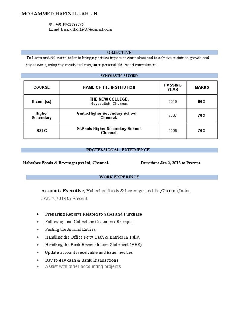 Mohammed Resume | Download Free PDF | Invoice | Receipt