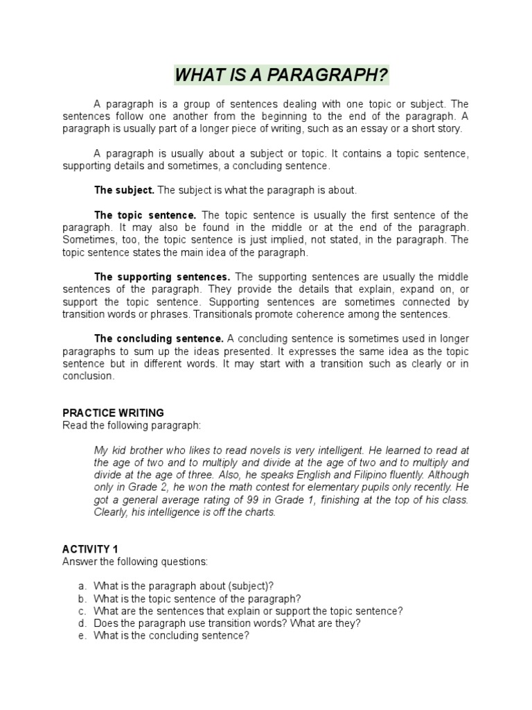 PARAGRAPHS | PDF | Paragraph