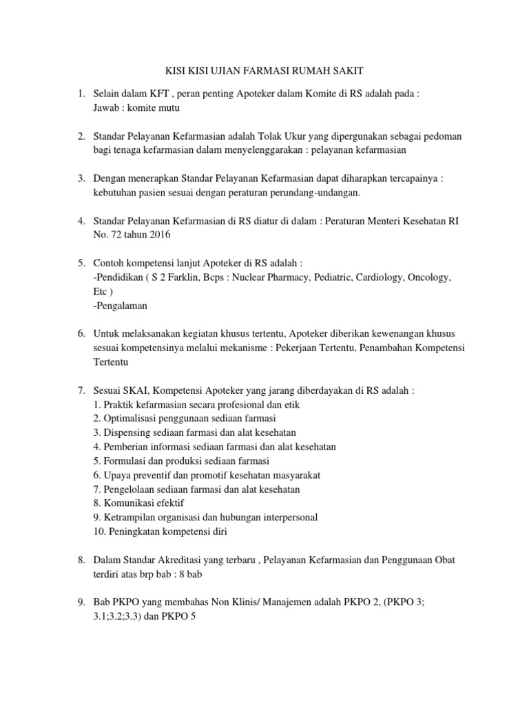 Farmasi Rumah Sakit | PDF