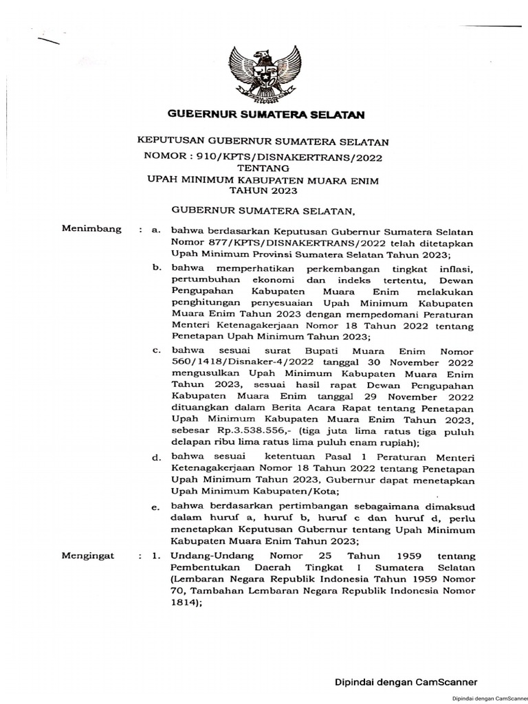 SK UMK M.ENiM 2023 | PDF