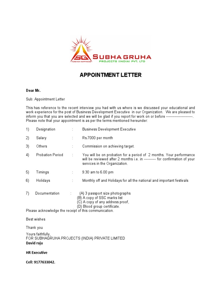 Offer Letter | PDF