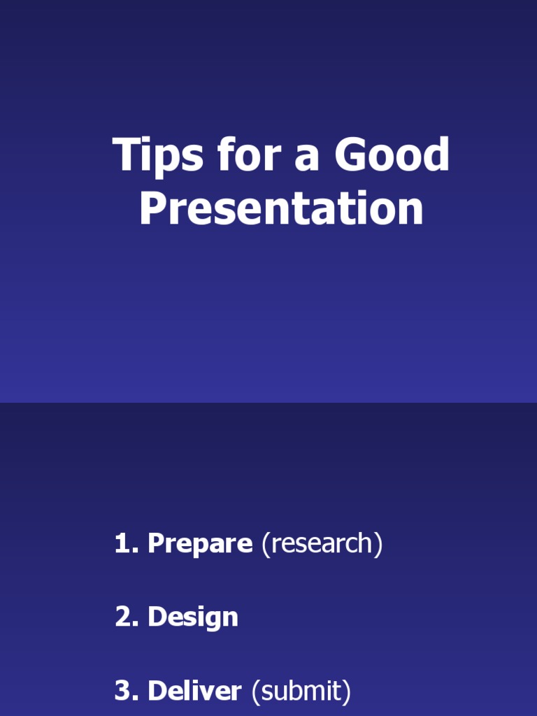 Chg 381 Tips For A Good Presentation Pdf Color Green