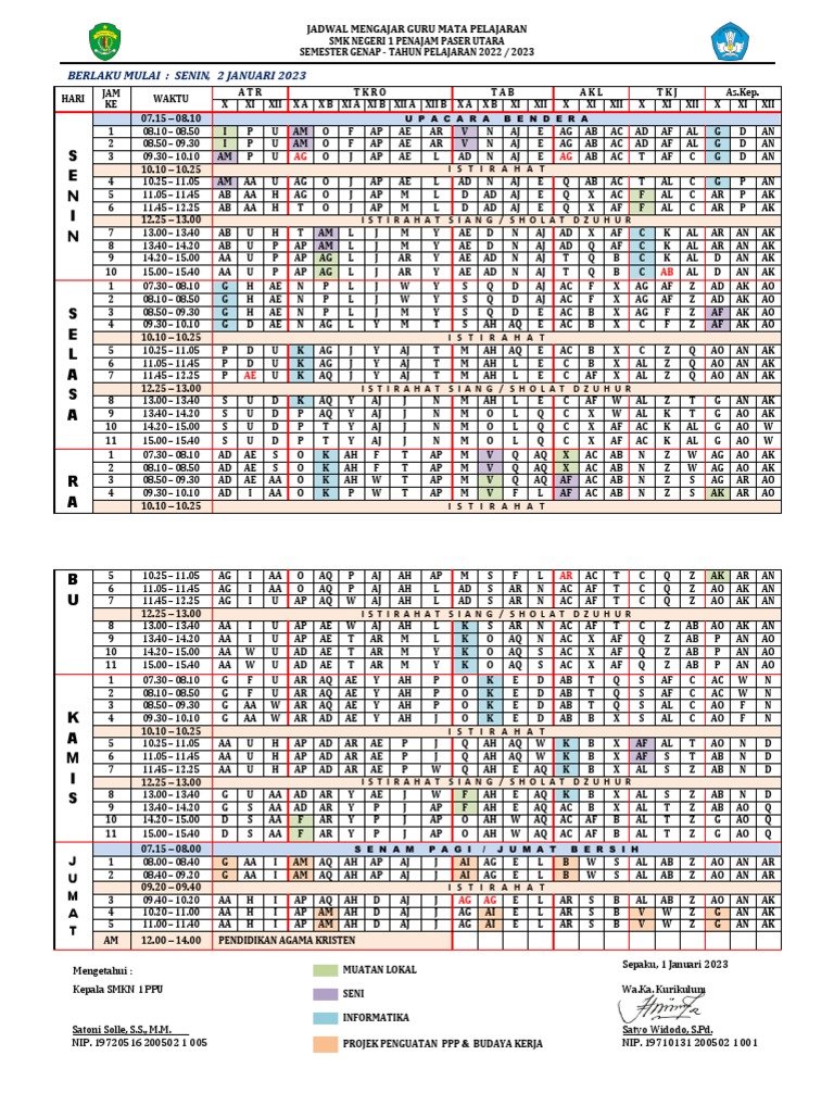 Jadwal KBM Genap 2022-2023 | PDF Jadwal KBM Genap 2022-2023 | PDF