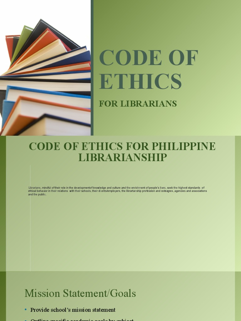 CODE OF ETHICS For LIBRARIANS | PDF