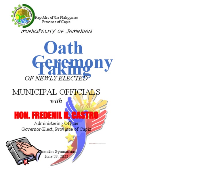 Oath Taking Ceremony for Jamindan Officials | PDF