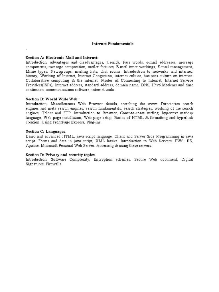 Internet Fundamental Notes | Download Free PDF | Computer Network ...