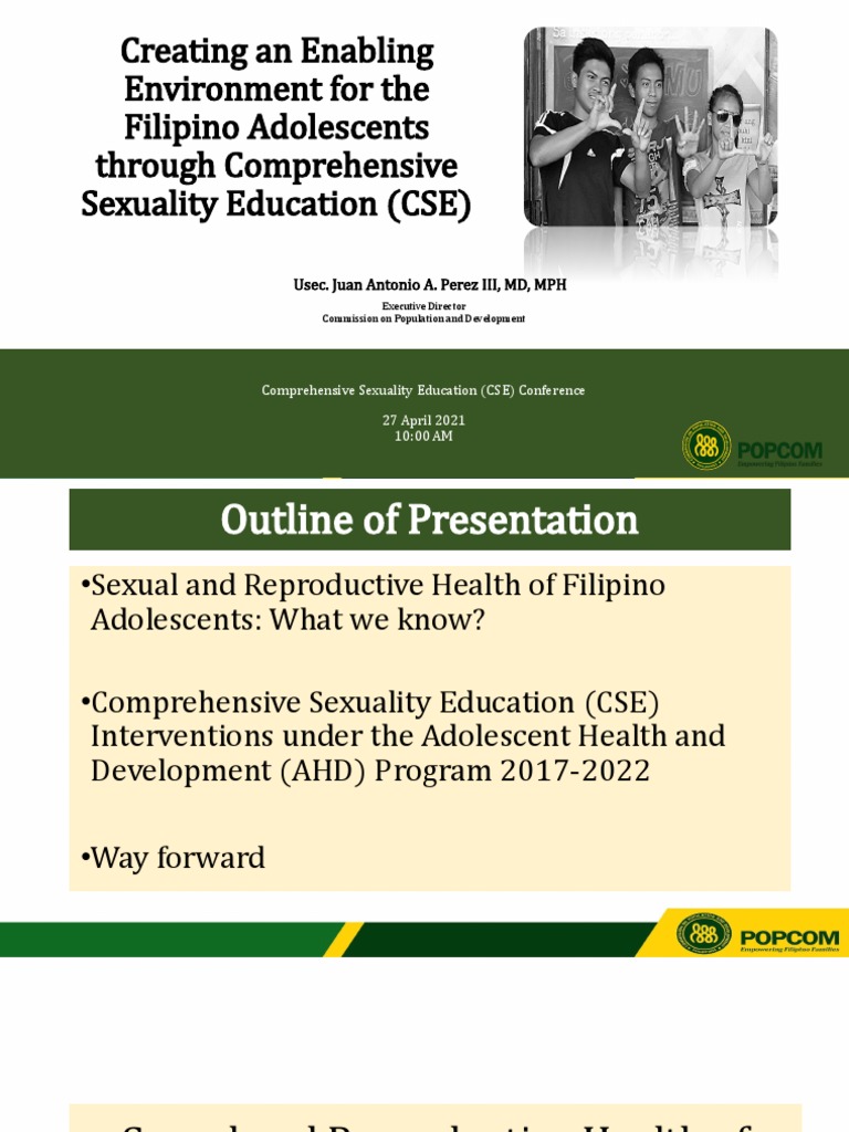 3 - Materials CSE Conference - POPCOM. HRE | PDF | Adolescence ...