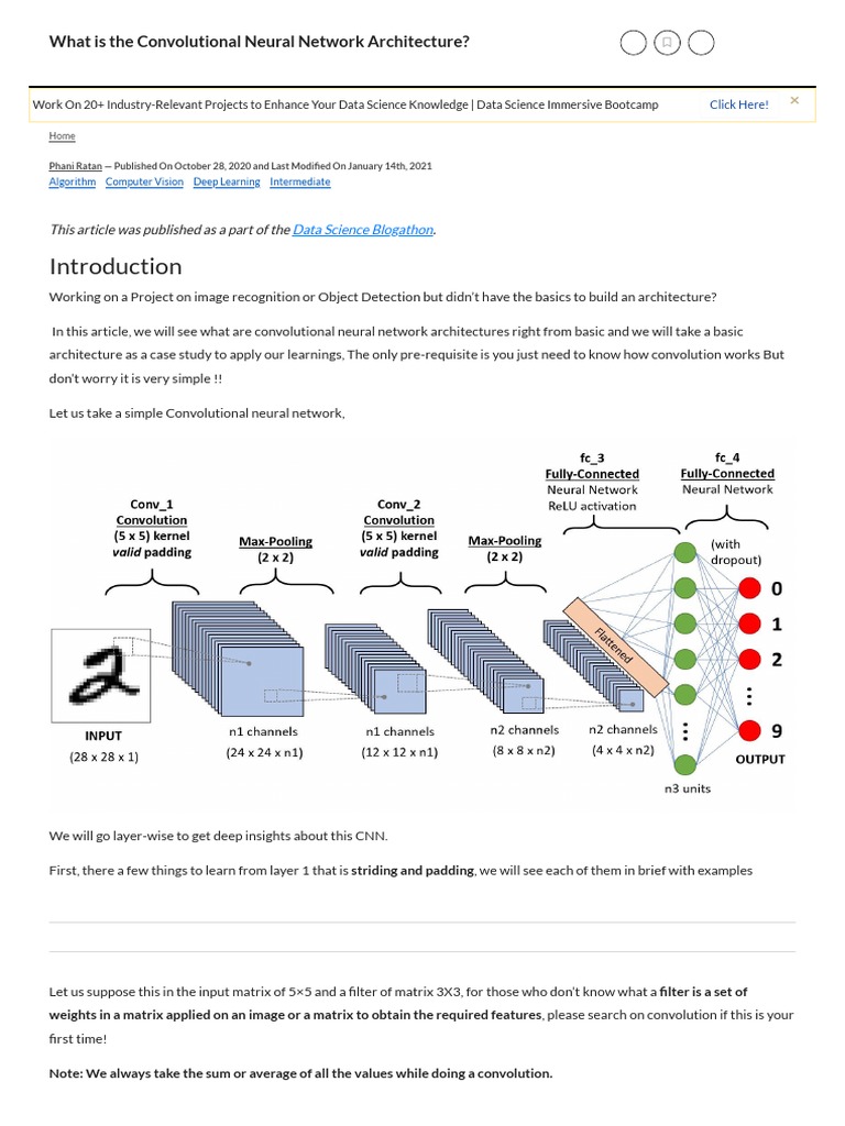 Convolutional Neural Network Architecture - CNN Architecture | PDF ...