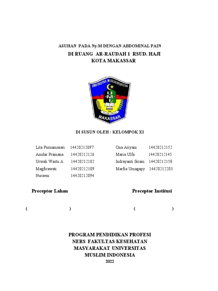 Askep - Abdominal - Pain Ar-Raudah 1 Kelompok9 | PDF