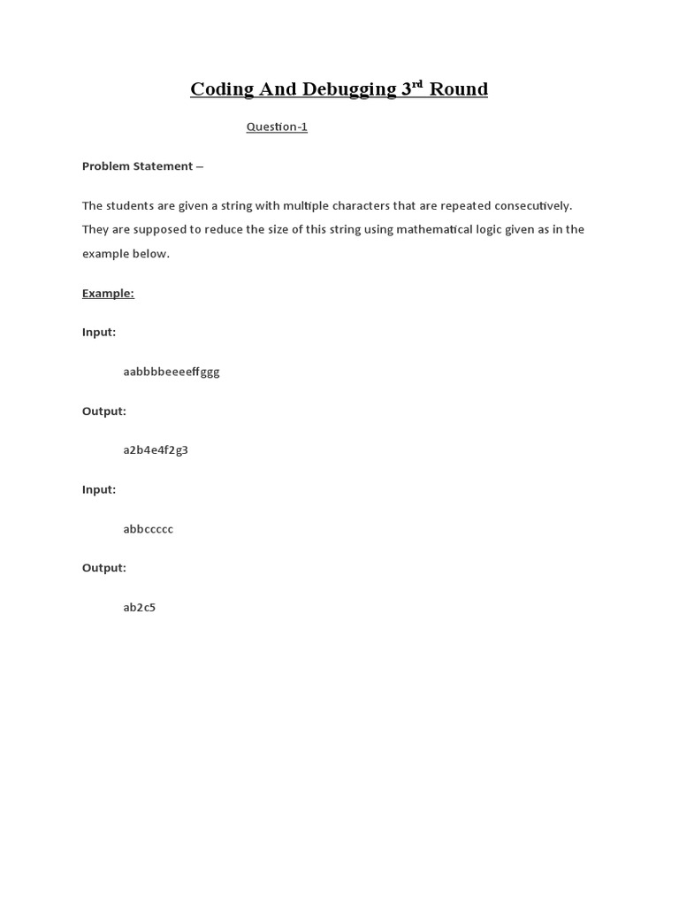 String Compression & Array Frequency | PDF | Teaching Methods & Materials