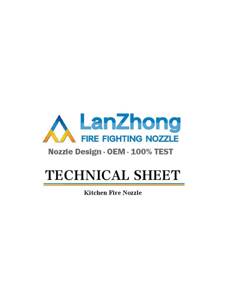 Technical Specifications and Design Details for LanZhong Full Cone Fire ...
