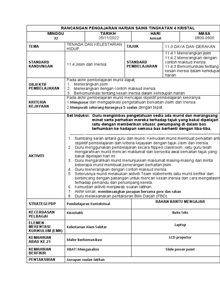 RPH Pencerapan | PDF