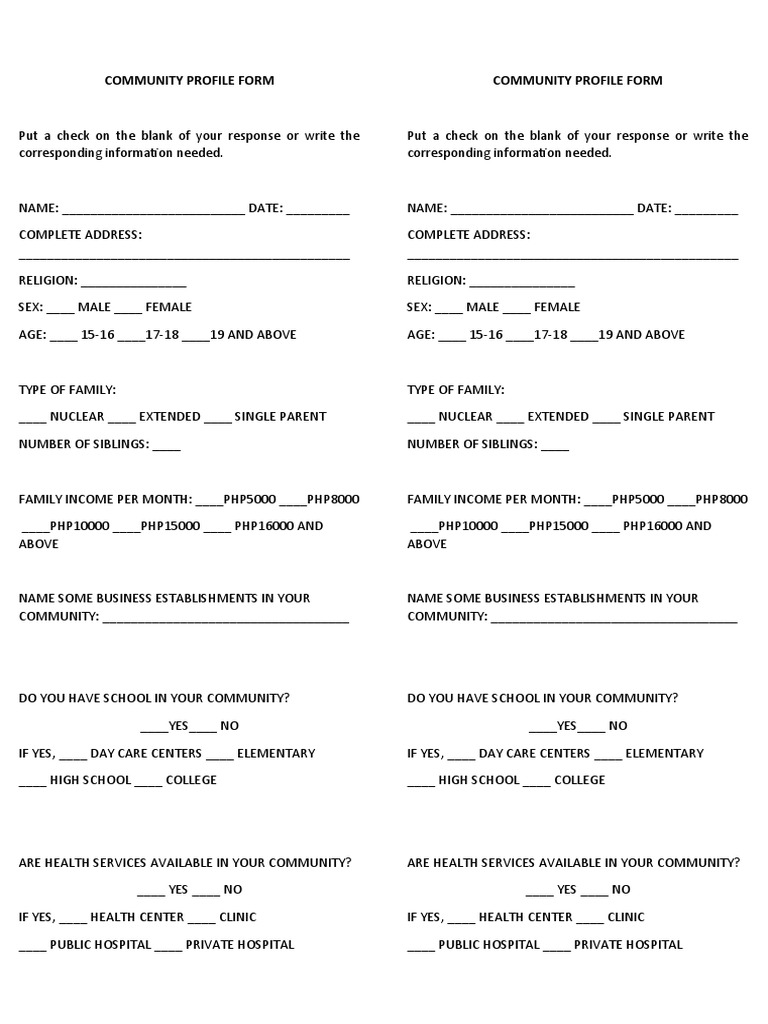 Community Profile | PDF