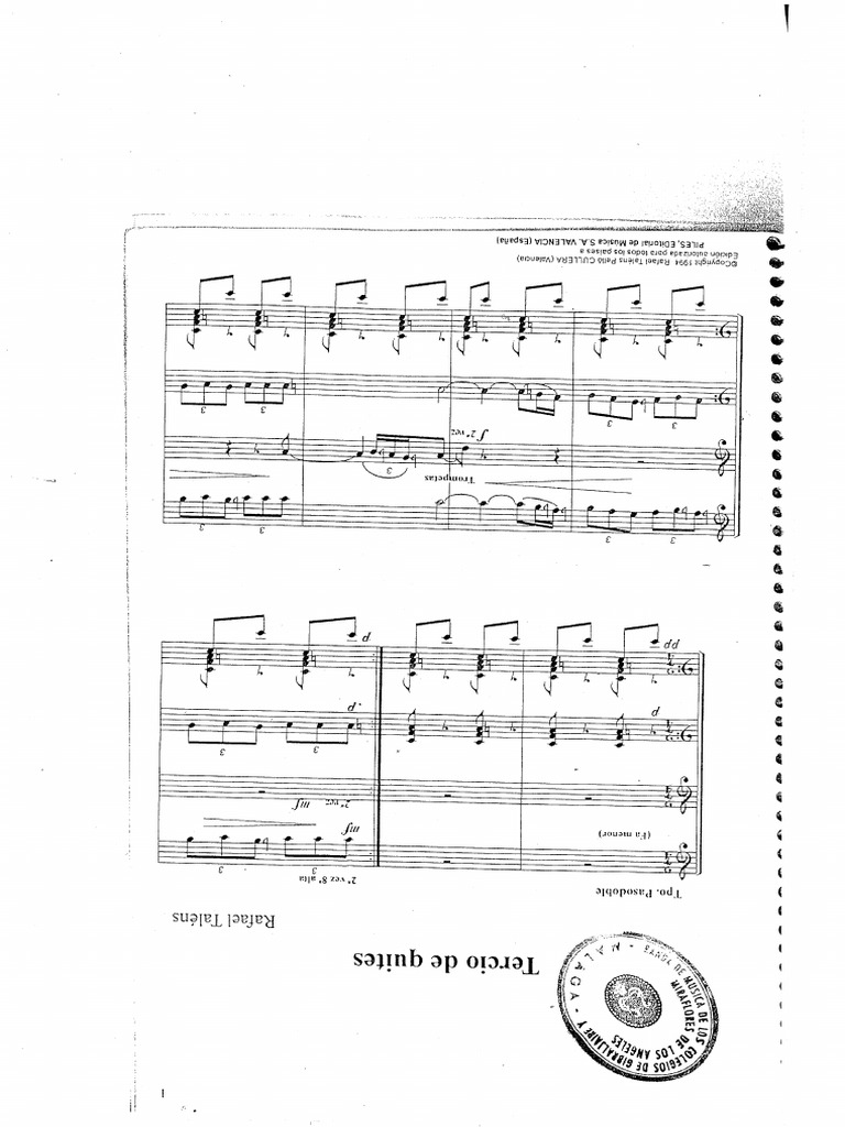 Partituras Tercio de Quites | PDF