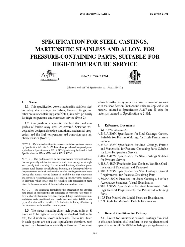 Astm A217-2007 | PDF | Steel | Stainless Steel