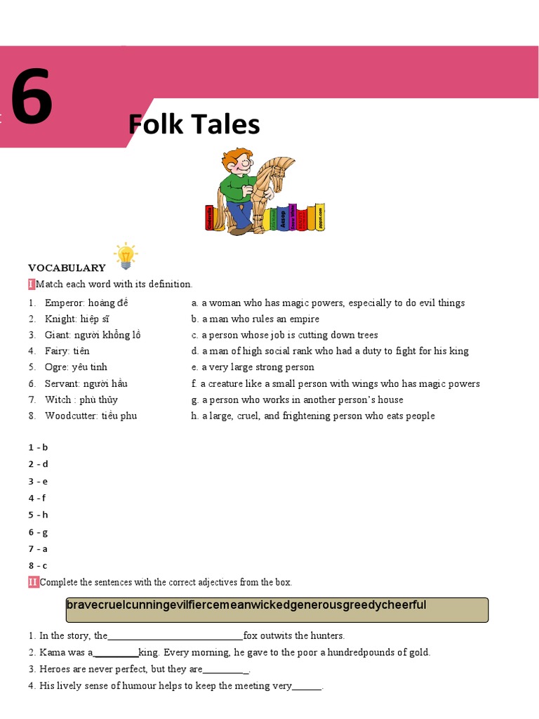 Unit 6 - Vocabulary | PDF | Fairy Tales | Folklore