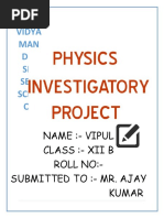 Physics Investigatory Project ELECTROMAGNETIC INDUCTION Class 12 | PDF ...